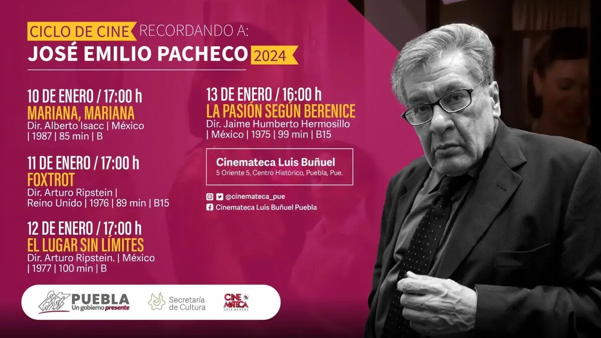 Ciclo de cine José Emilio Pacheco, recordando a uno de los grandes de ...
