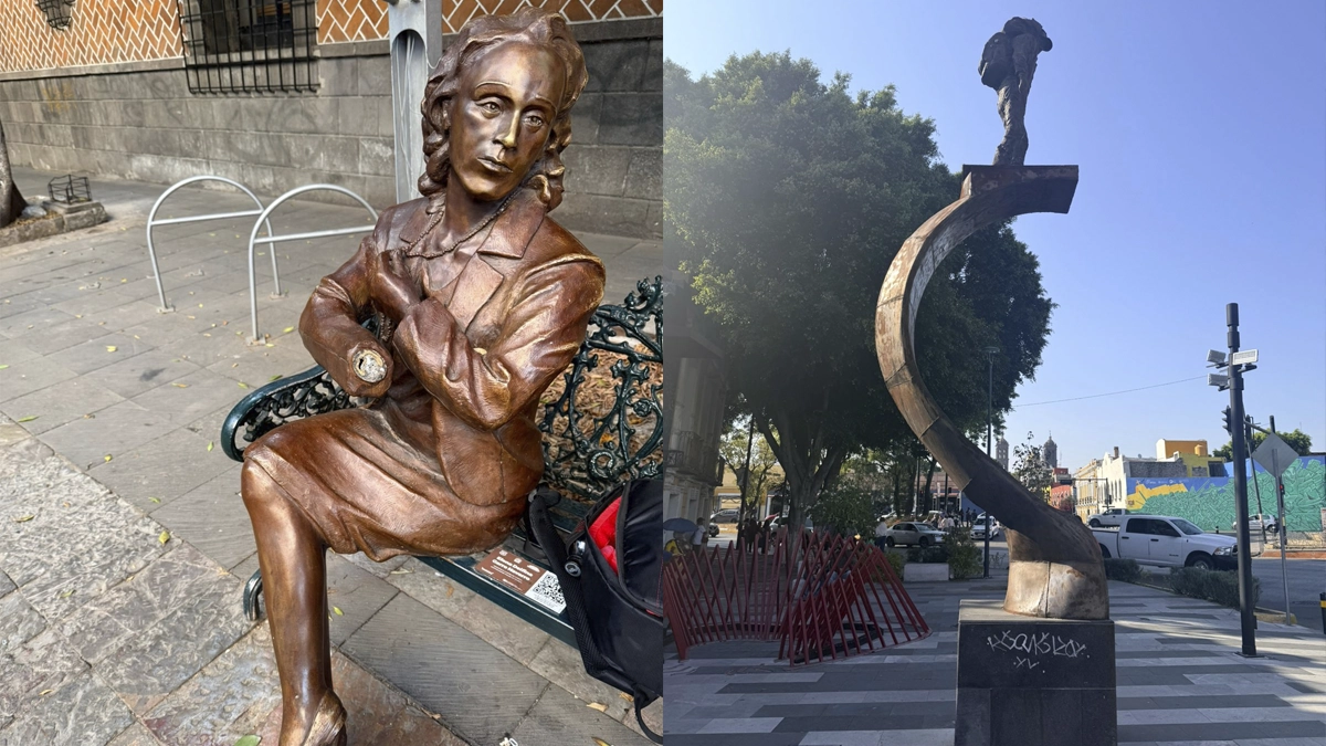 Vandalizan esculturas y letras de Puebla en pleno Centro Histórico ...